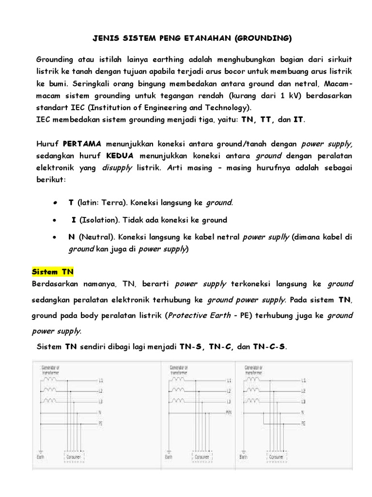 Jenis Sistem Grounding Listrik 1 kV | PDF | Sains & Matematika | Komputer