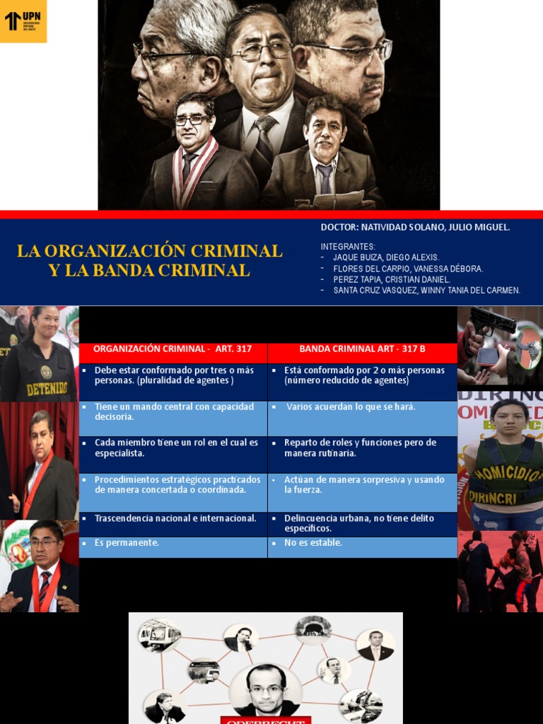 Diferencia Entre Organización Criminal y Banda Criminal | PDF | Crimen ...
