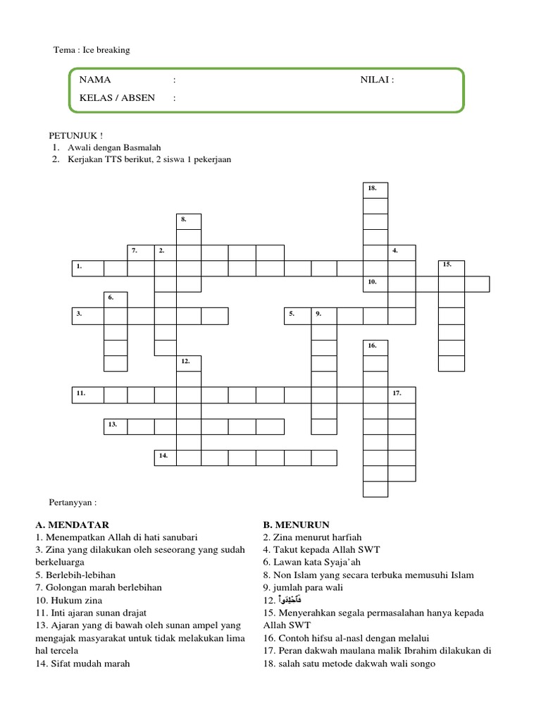 Soal TTS KELAS 10 | PDF
