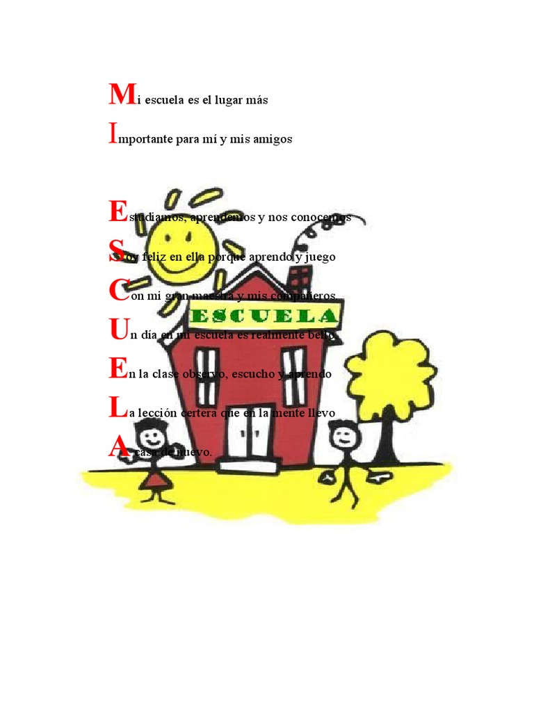 Acrostico Escuela | PDF