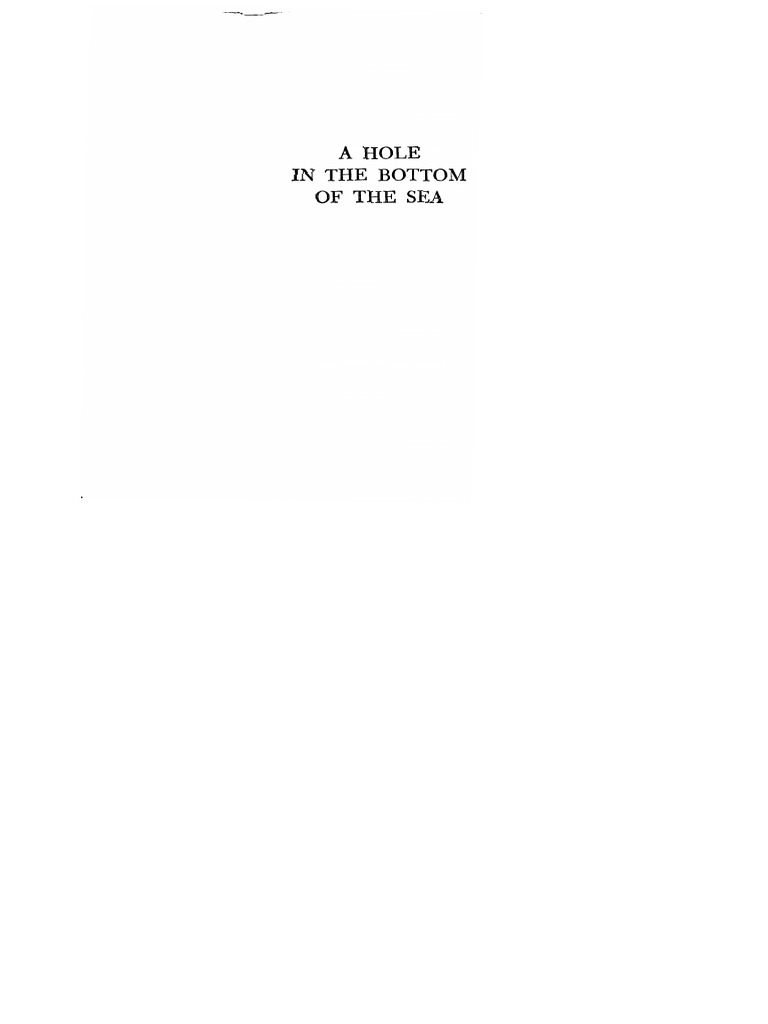 A Hole in The Bottom of The Sea | PDF | Earth | Earthquakes