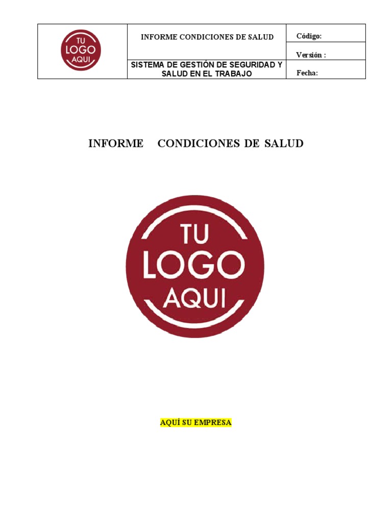 Informe Condiciones de Salud | PDF | Obesidad | Dolor lumbar