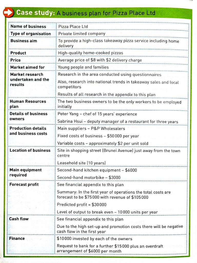 Biz Plan Case Study | PDF