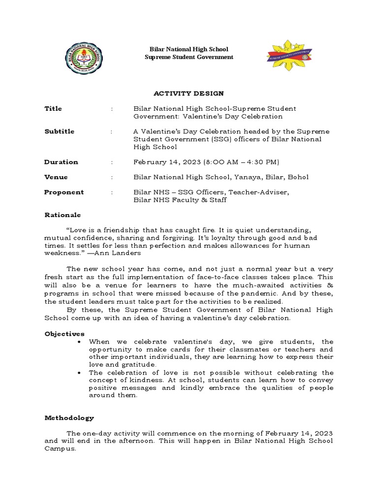 Activity-Design-Valentines Day | PDF