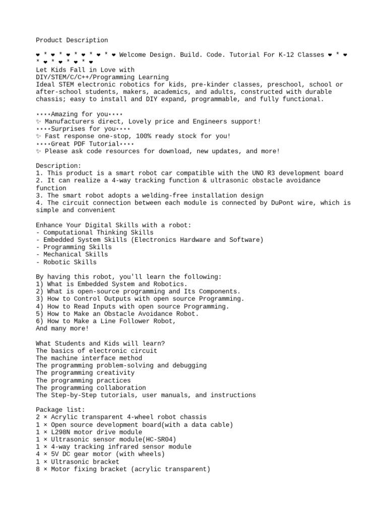 Robot Car | PDF | Robotics | Robot