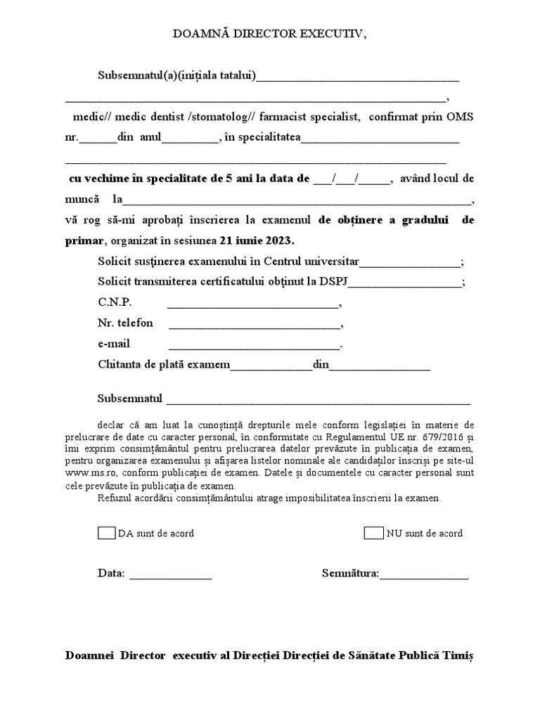 Cerere - Primariat DSP Timis 21062023 | PDF