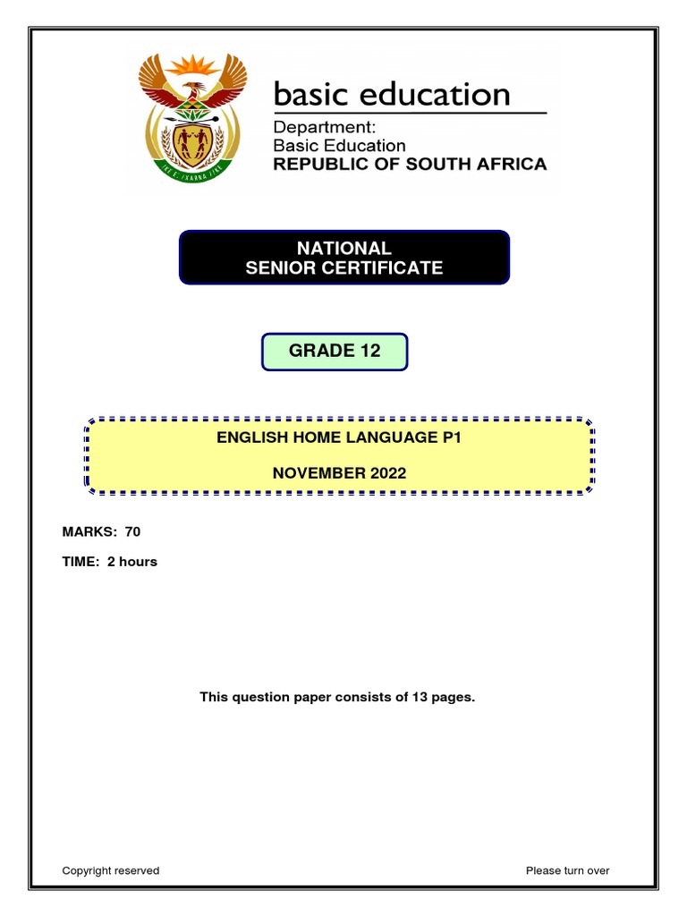 English HL P1 Nov 2022 | PDF