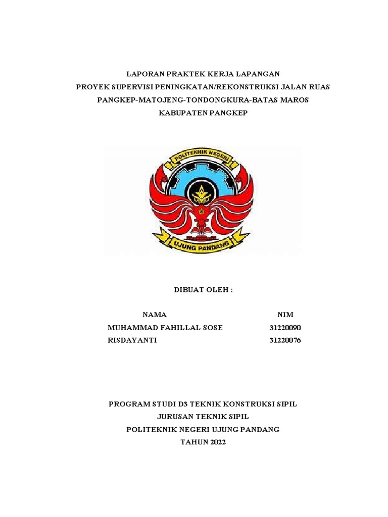 Laporan Pkl Sampul | PDF