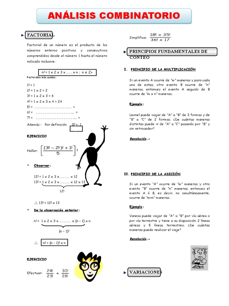 Análisis Combinatorio | PDF | Permutación | Combinatoria
