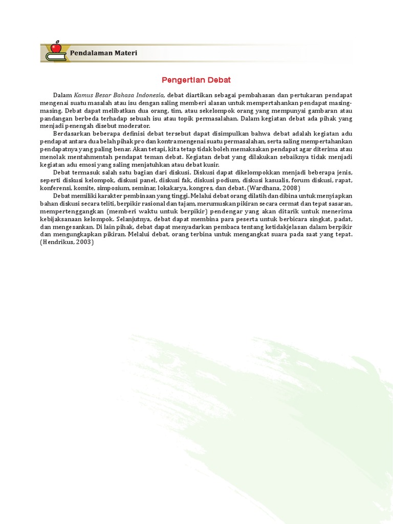 Teks Debat Buku Intan Pariwara | PDF | Karier & Perkembangan