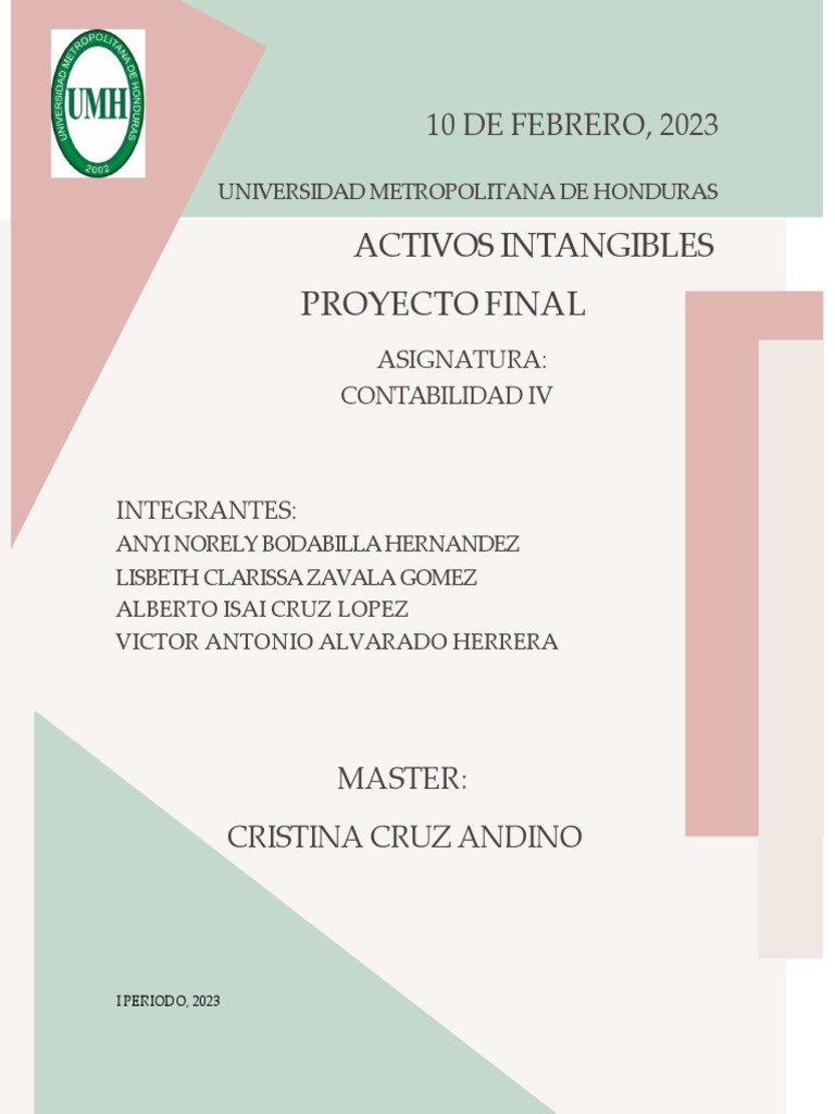 Activos Intangibles. | PDF | Activo intangible | Contabilidad