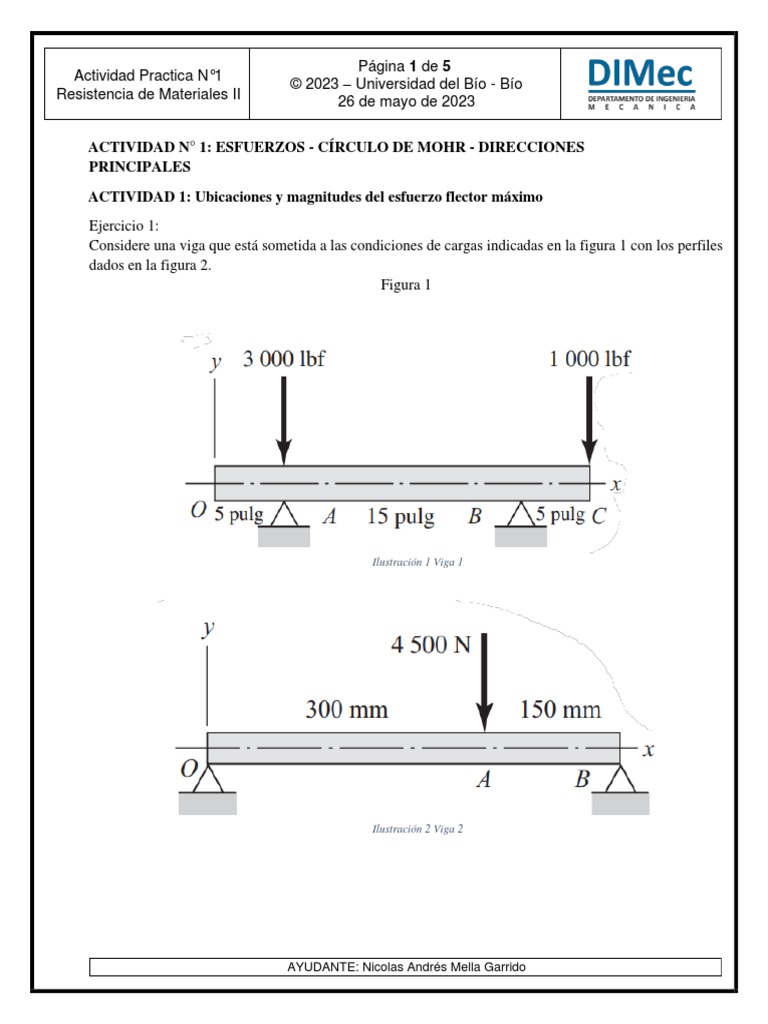 Actividad Resistencia 2 | PDF | Viga (Estructura) | Resistencia de materiales