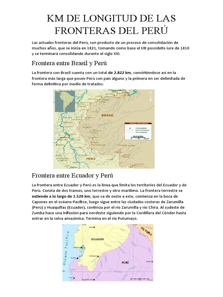 KM DE LONGITUD DE LAS FRONTERAS DEL PERÚ | PDF