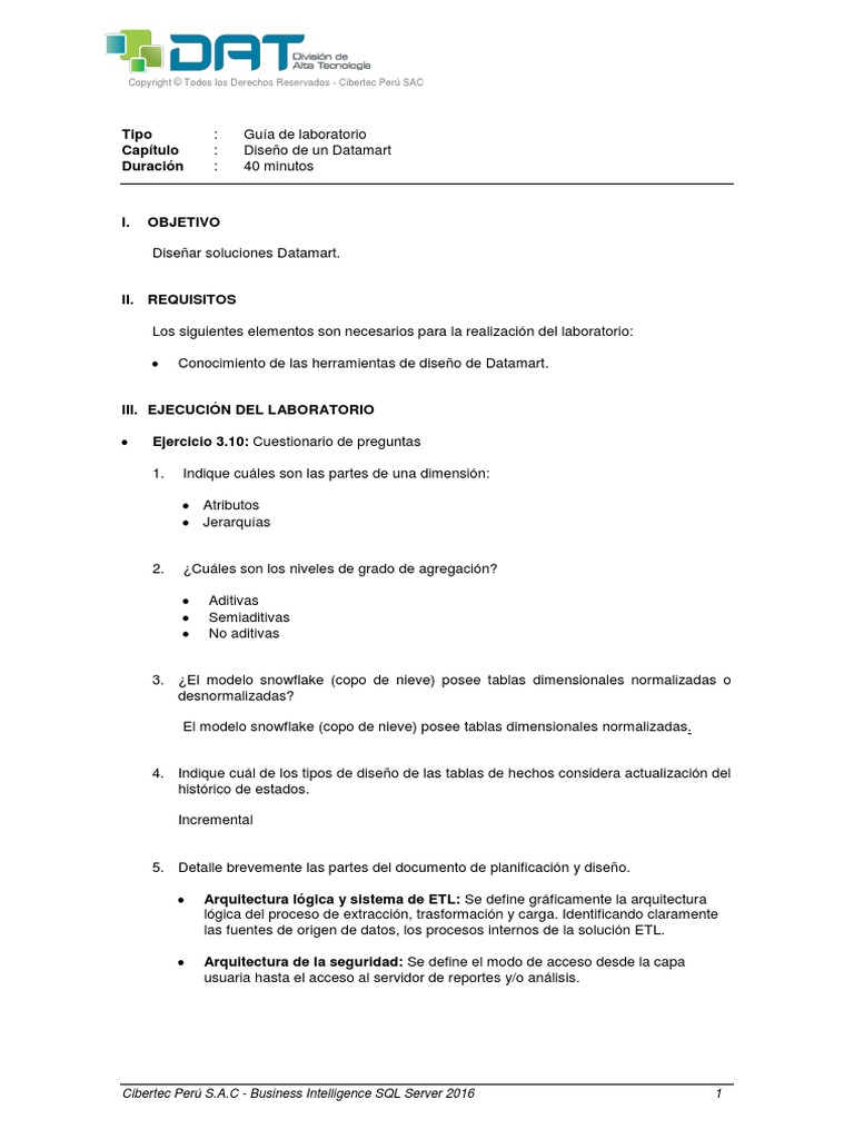 06 Guia de Laboratorio 3.10 | PDF | Servidor SQL de Microsoft | Diseño