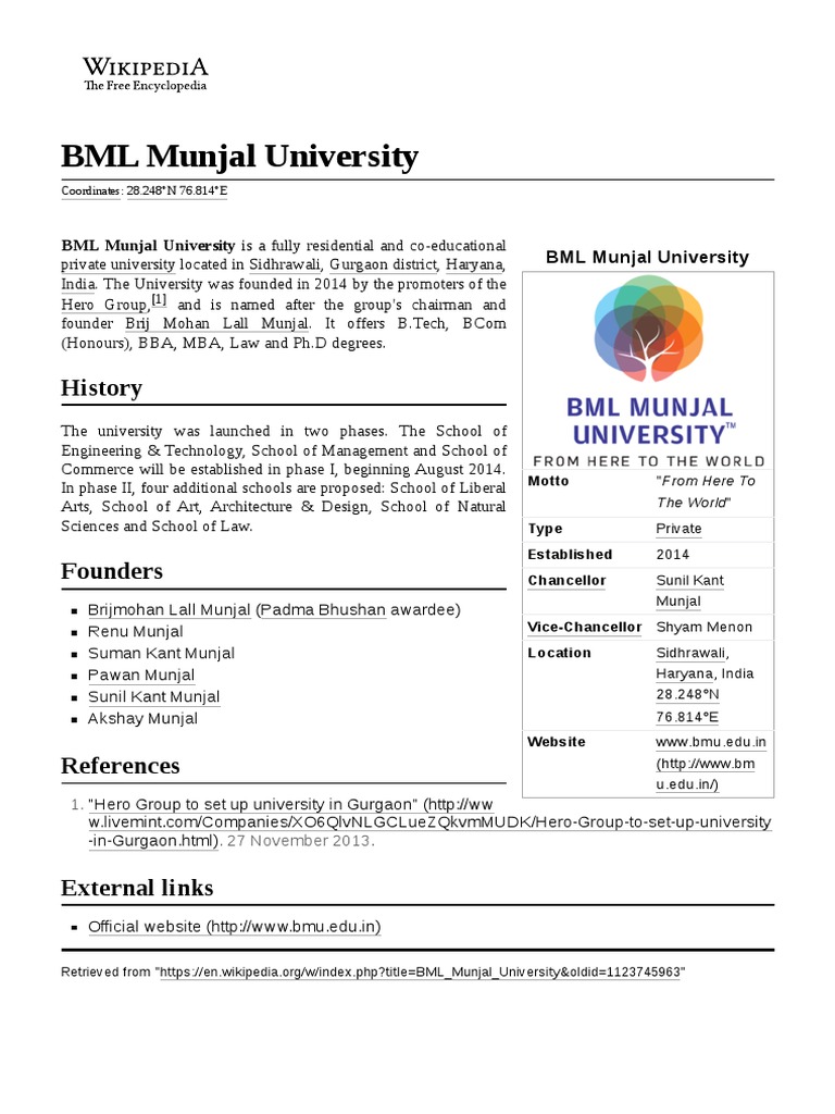 BML Munjal University | PDF