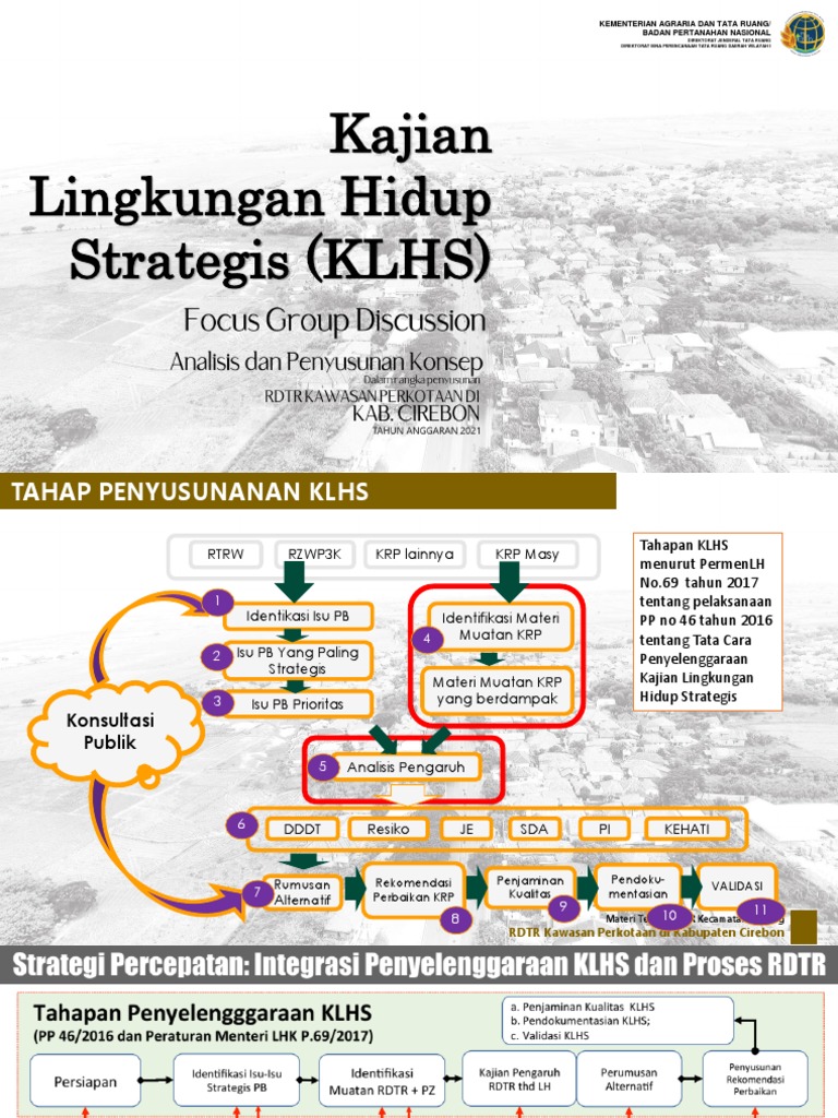 3. Bahan Paparan KLHS FGD 2 KLHS Kab. Cirebon (10112021) | PDF