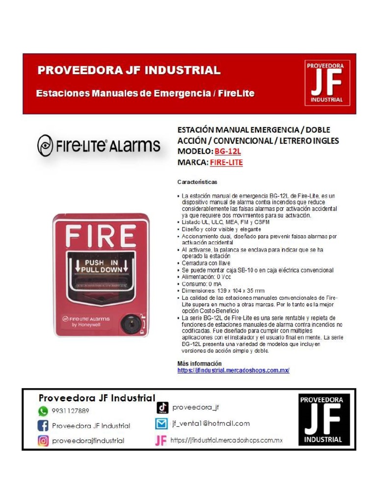 Estacion Manual Firelite BG-12L | PDF