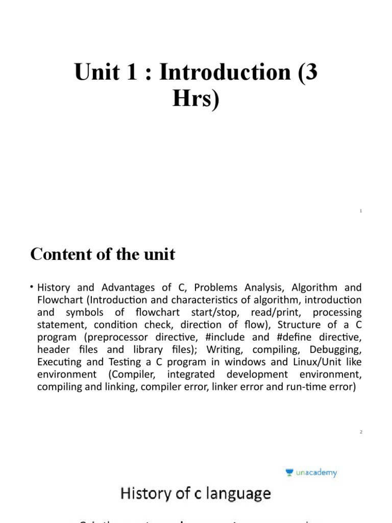 Unit 1 Introduction | PDF | Programming | Computer Program Unit 1 Introduction | PDF | Programming | Computer Program