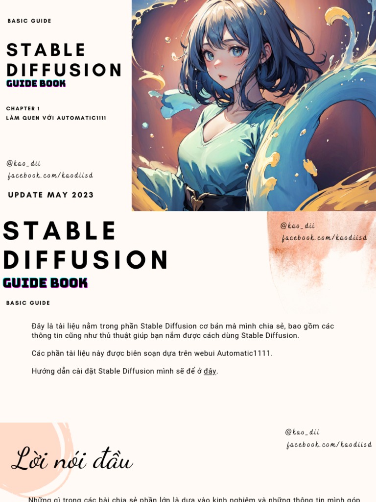 Stable Diffusion cơ bản - Chap 1 - Tổng quan về Automatic1111 | PDF
