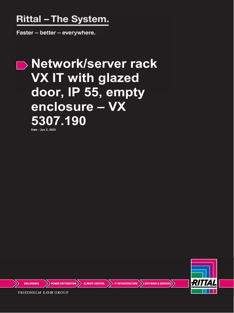 Network/server Rack VX IT With Glazed Door, IP 55, Empty Enclosure - VX ...