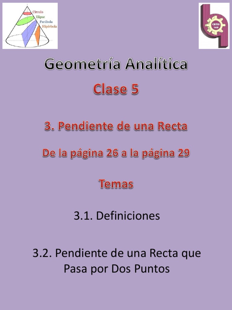 Cálculo de la Pendiente de una Recta | PDF | Pendiente | Línea (geometría)