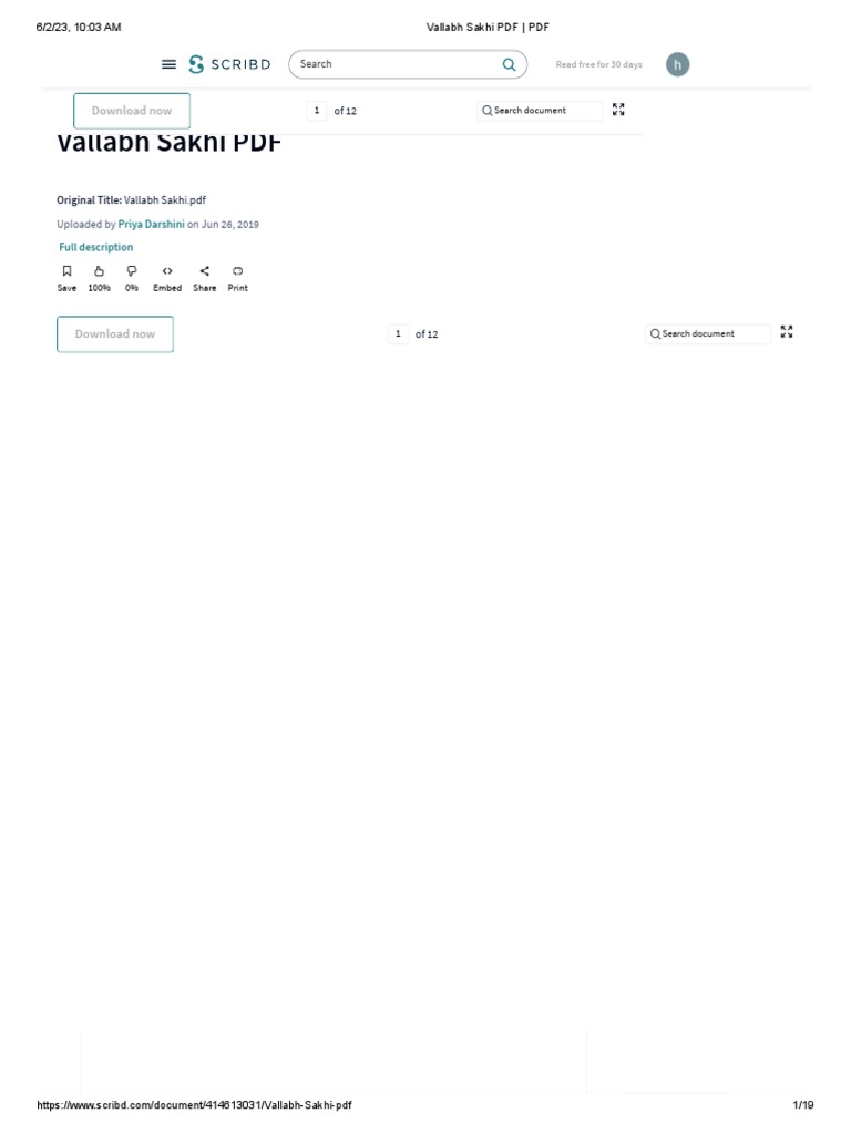 Vallabh Sakhi PDF - PDF | PDF