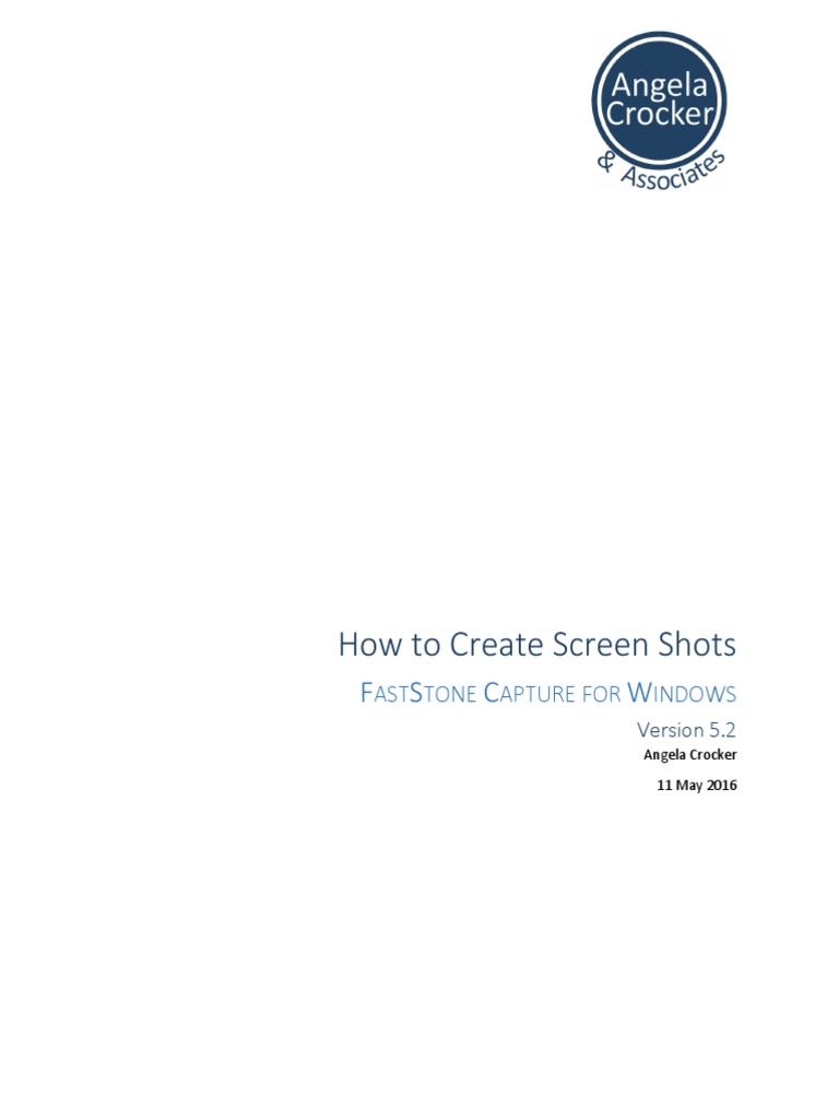 FastStone Capture: Screenshot Guide | PDF | Screenshot | Icon (Computing)