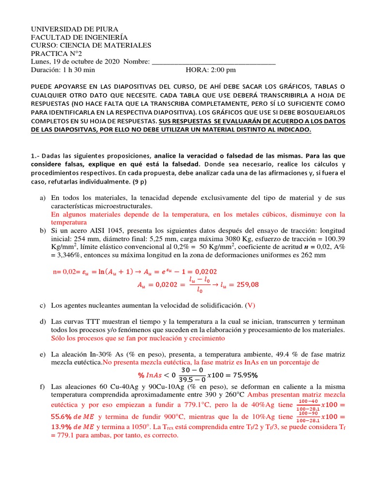 Practica N°2 Solución | PDF | Cobre | Zinc