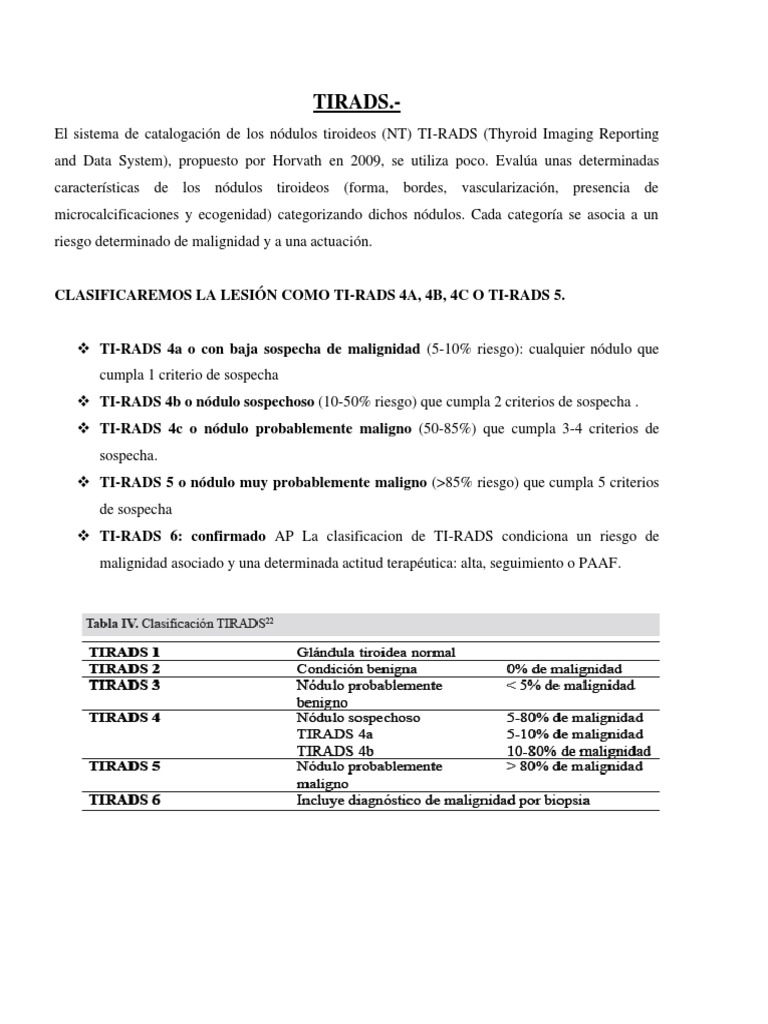 Tirads, y Que Es Bethesda-Endocrinologia | PDF | Cáncer | Neoplasias