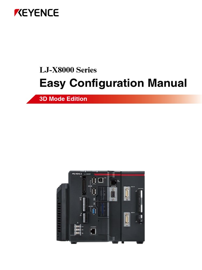 Easy Configuration Manual: LJ-X8000 Series | PDF