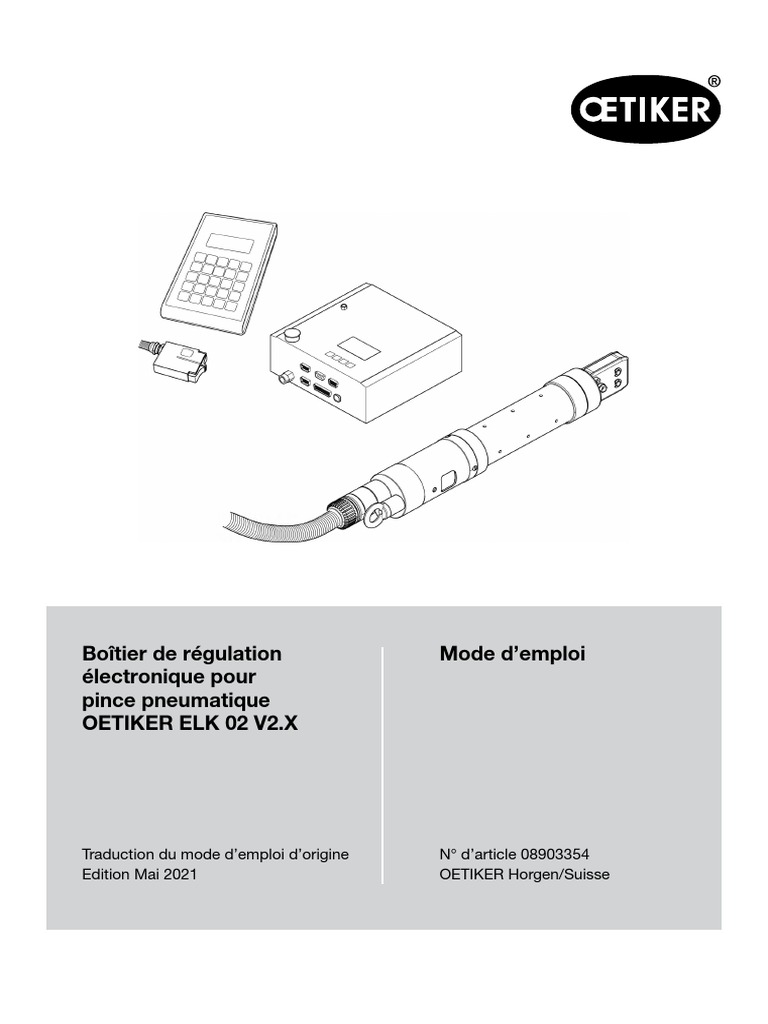 Oetiker Manuel Instruction ELK 02 User-Manual FR 2021 | PDF