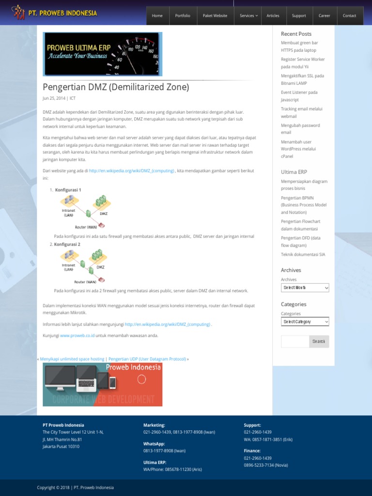 Pengertian DMZ (Demilitarized Zone) - PT Proweb Indonesia | PDF