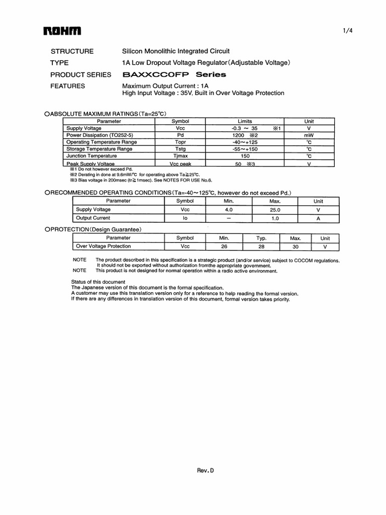 Datasheet Ic Ba033 | PDF