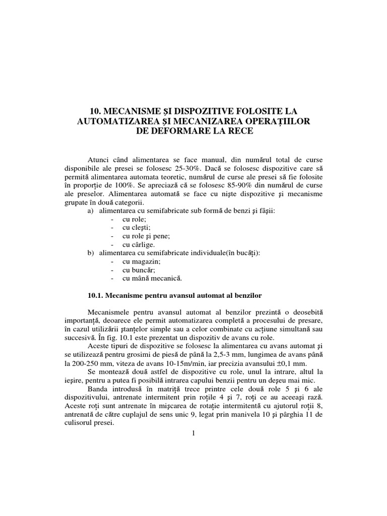 7.mecanisme Si Dispozitive | PDF