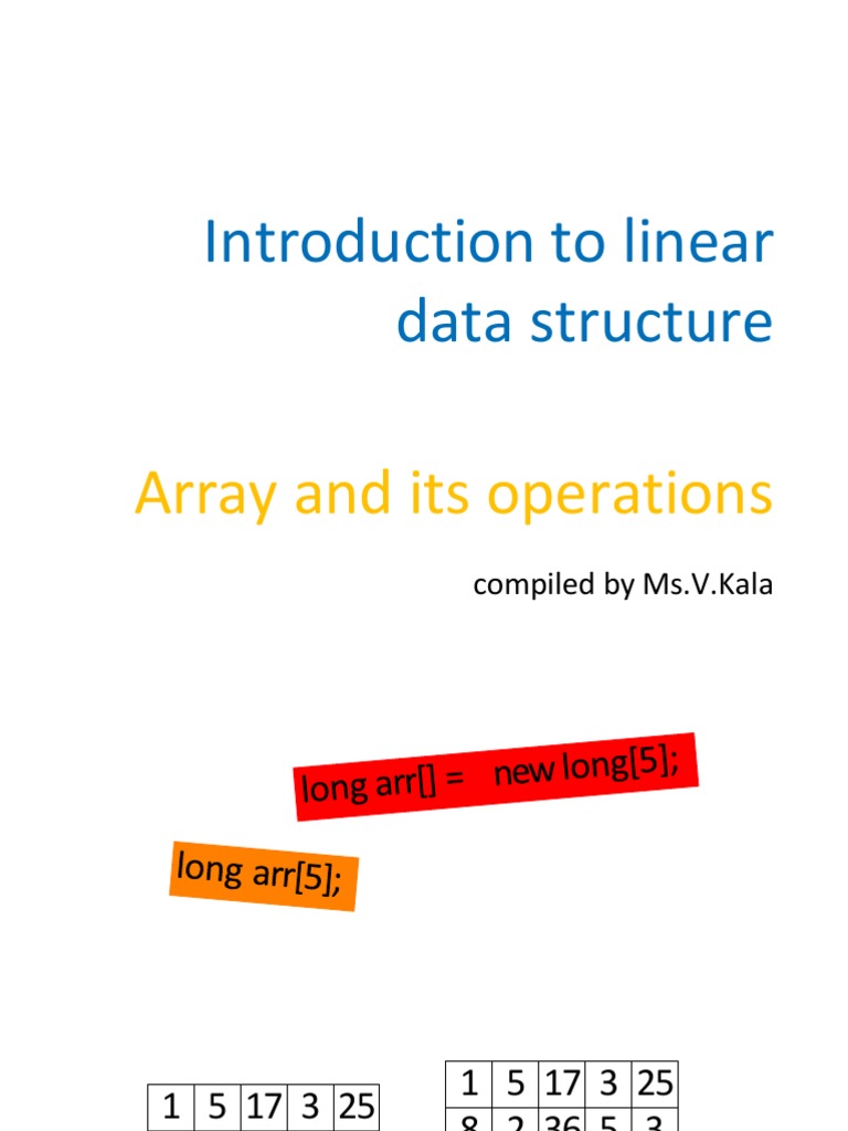 Ds Arrays Pdf Data Management Computer Programming 0814