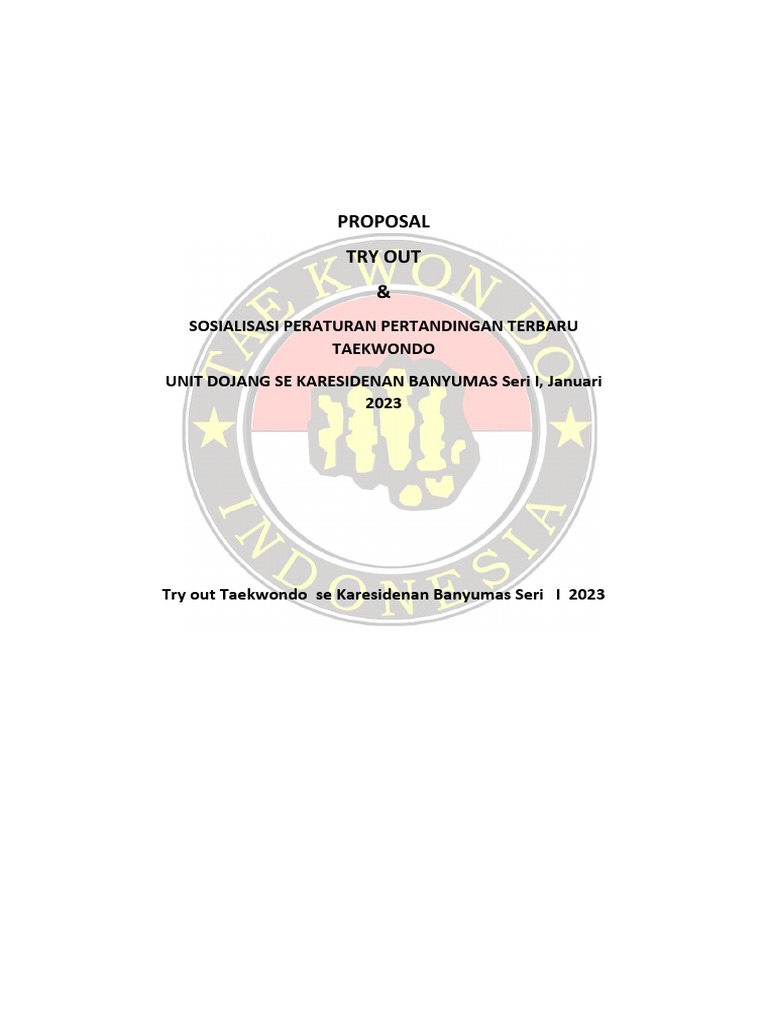 Proposal Try-Out SeKaresidenan BMS New | PDF