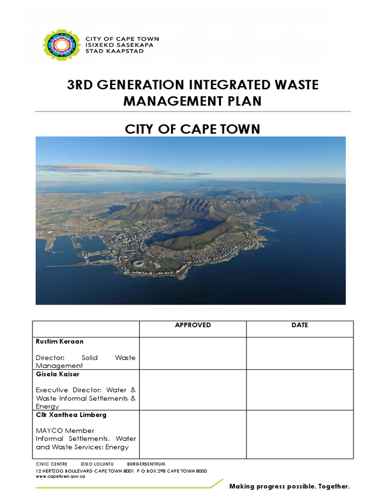 Cape Town's 3rd Integrated Waste Plan | PDF | Waste | Waste Management