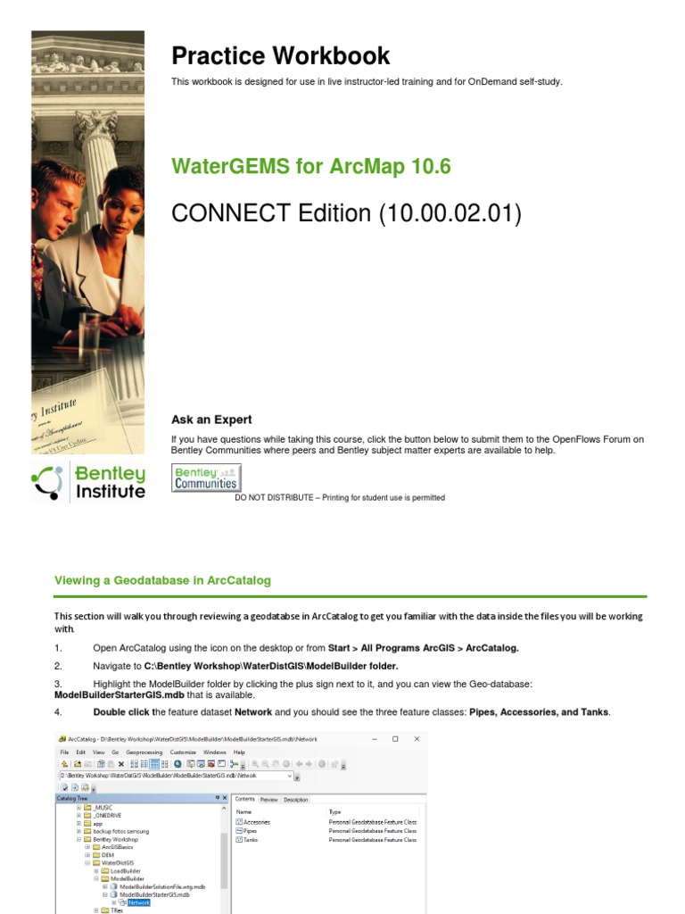 WaterGEMS For ArcMap CONNECT - U2 | PDF | Arc Gis | Geographic Information System
