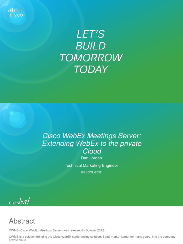 Cisco WebEx Meetings Server (PDFDrive) | PDF