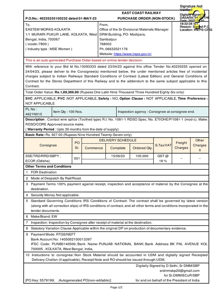 Contact Wire Splice | PDF