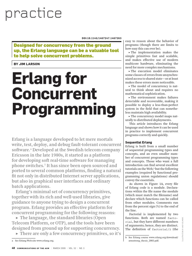 Lectura Técnica 2 Erlang | PDF | Thread (Computing) | Information Technology Management