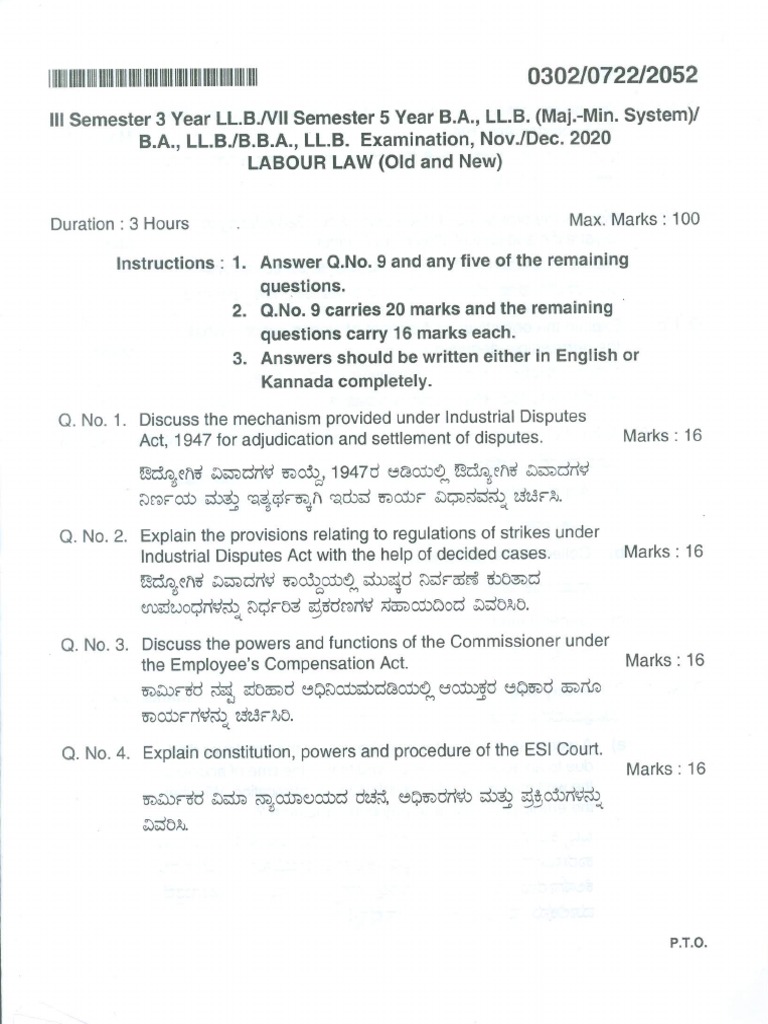 Labour Law December 2020 | PDF