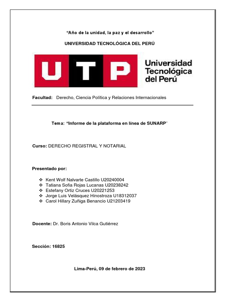 Plataforma en Línea de Sunarp | PDF