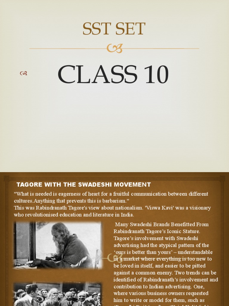 SST Set: Class 10 | PDF | Rabindranath Tagore