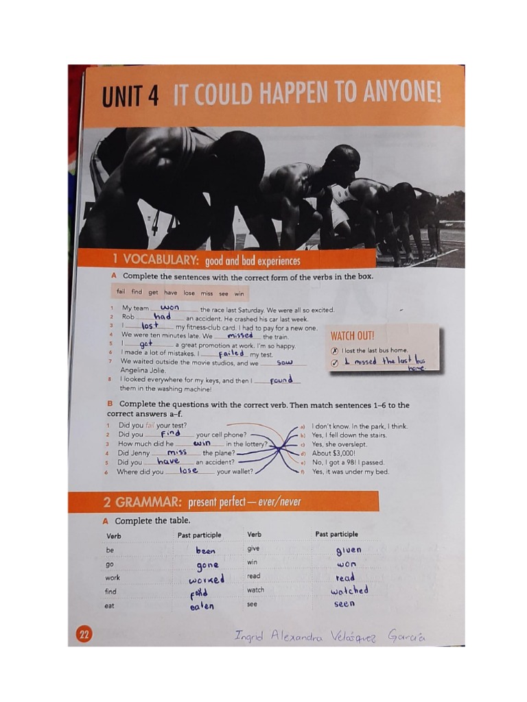 Woorrkbook Unit 4 Level 8 | PDF