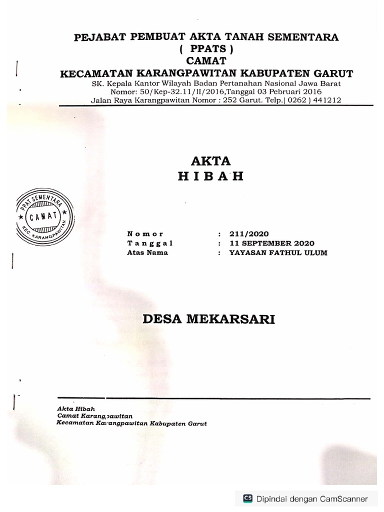 Akta Hibah | PDF
