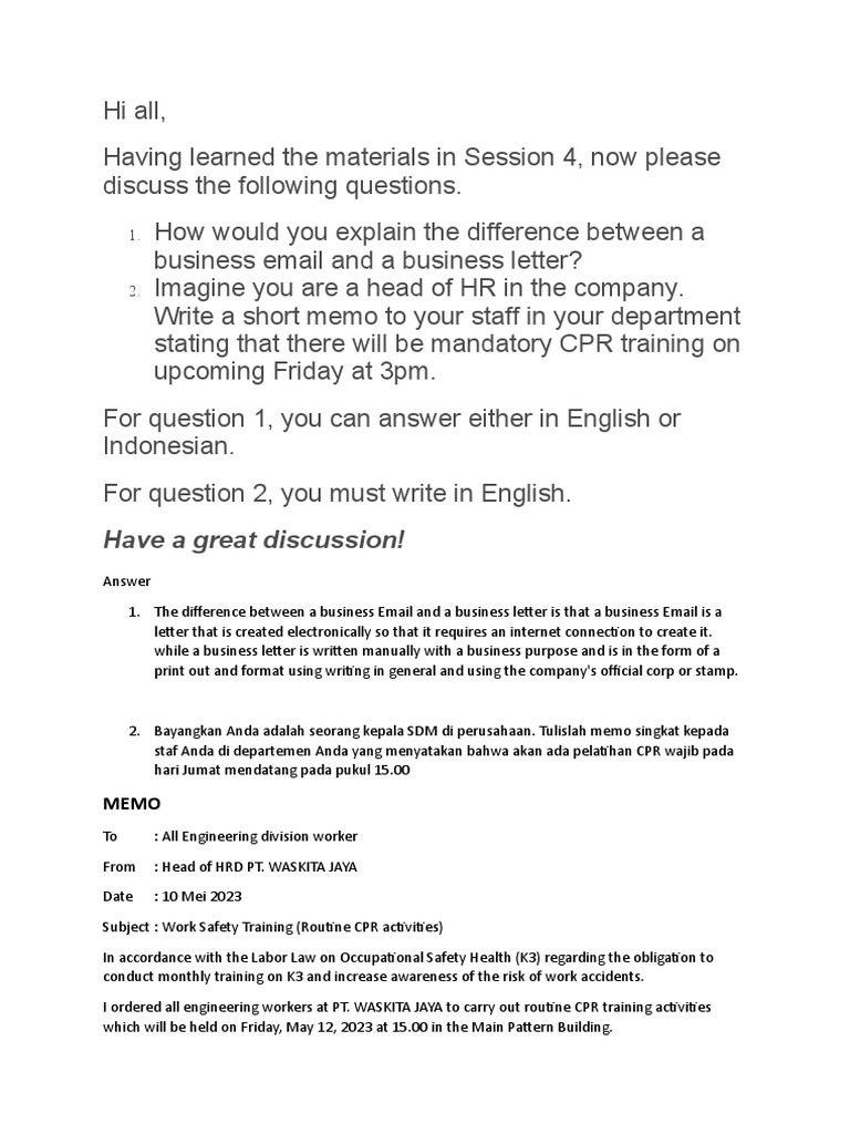 Business Writing Practice | PDF
