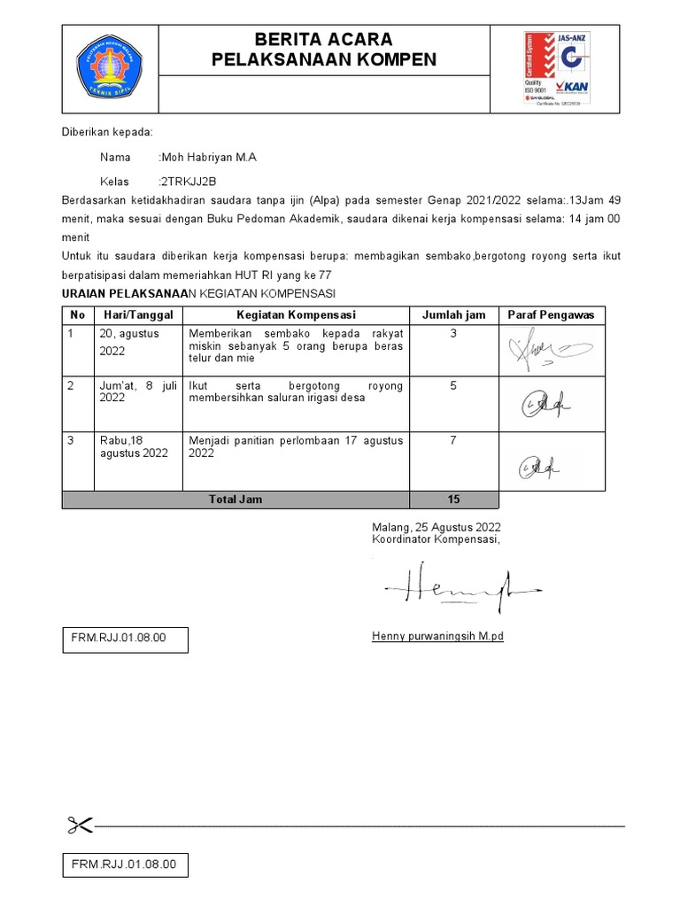 KOMPEN Moh Habriyan M.A | PDF