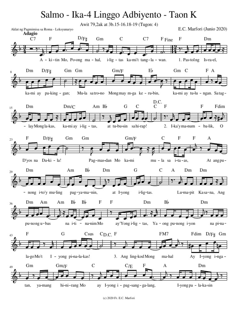 Marfori - Salmo, 009 - Ika-4 Linggo Adbiyento Taon K | PDF
