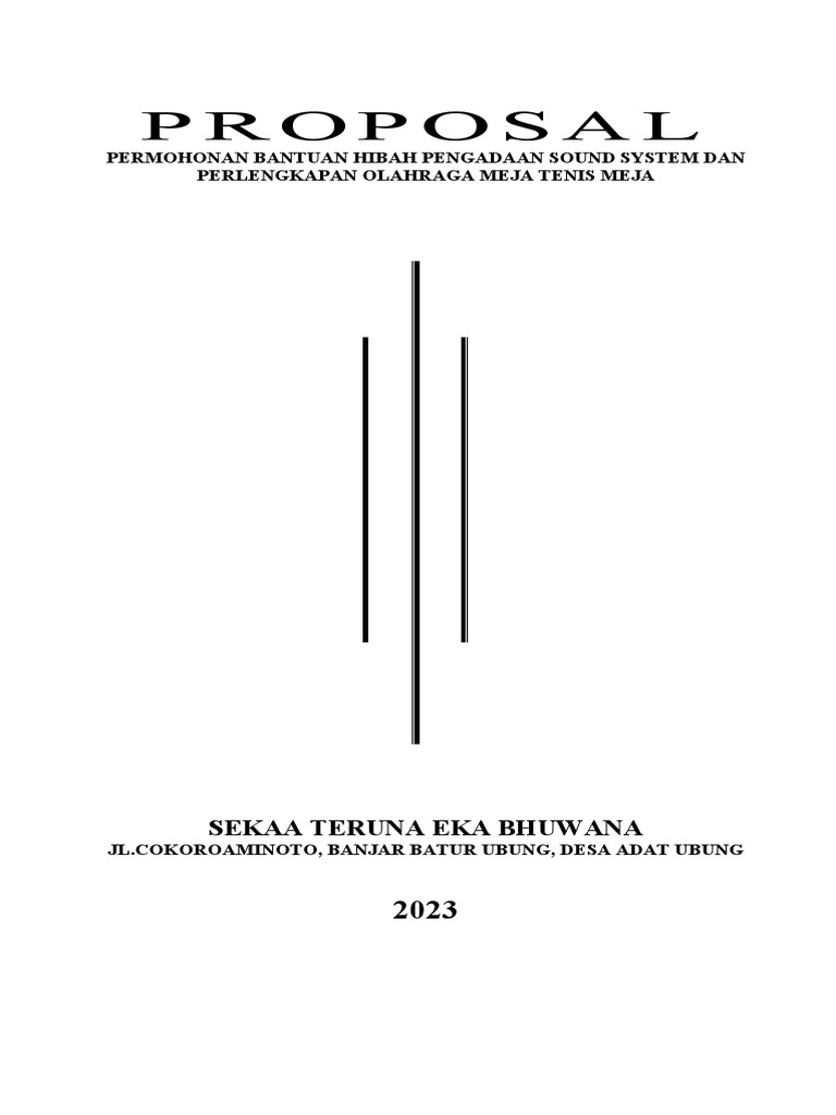 Proposal Sekaa Teruna Eka Bhuwana FIX. | PDF